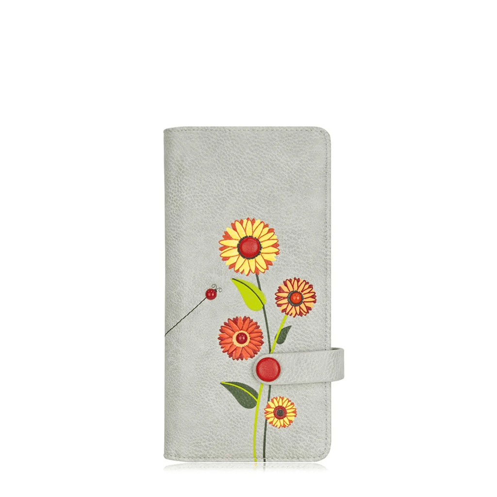 Espe Gerbera Long Wallet – Women’s RFID Floral Vegan Leather Organizer ...