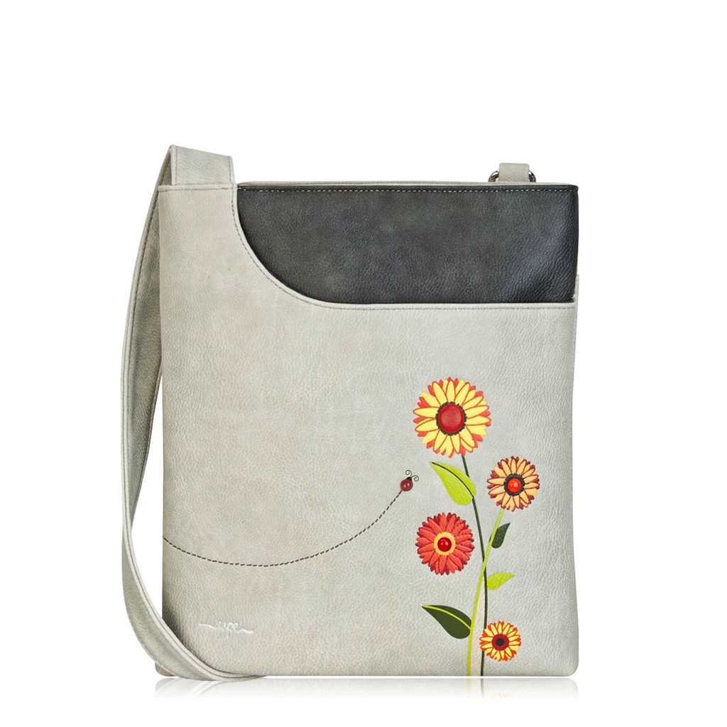 Espe Gerbera Crossbody Handbag – Women’s Floral Vegan Leather Purse ...
