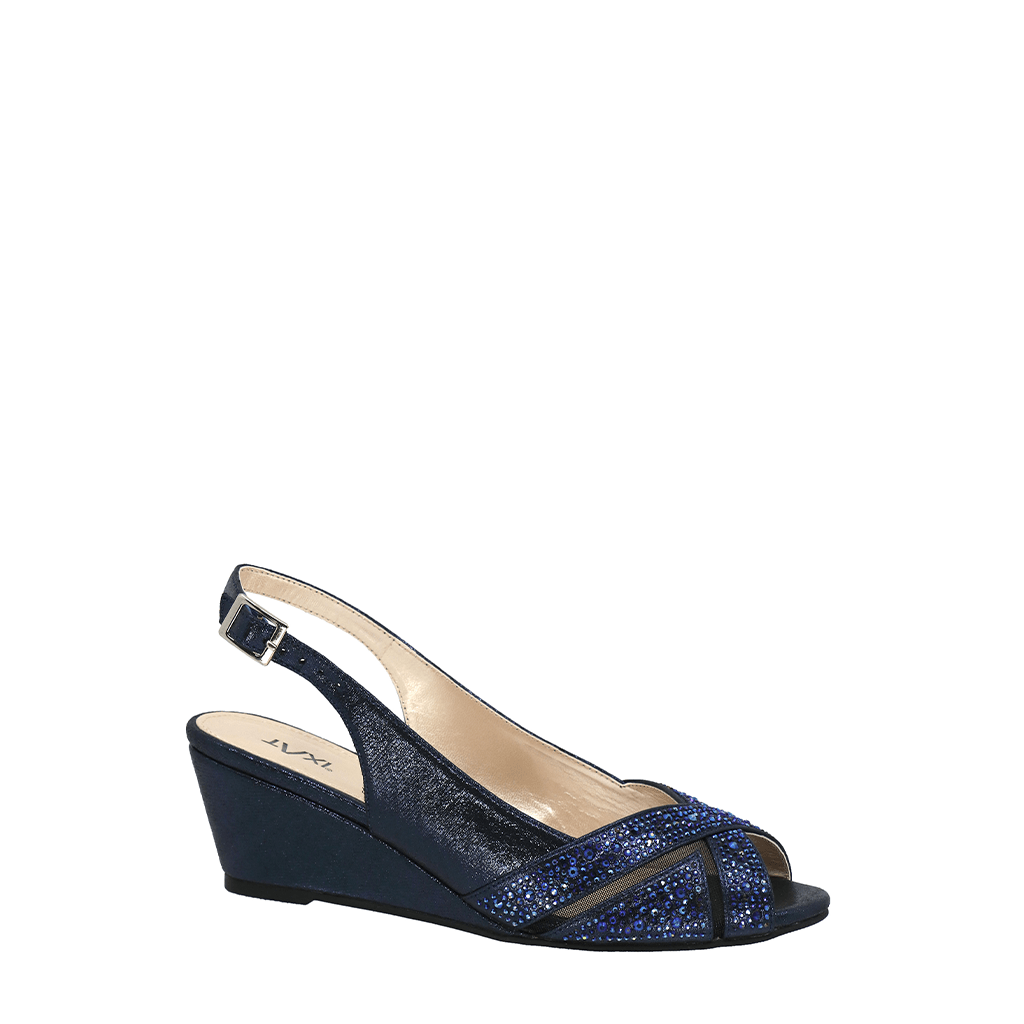 Taxi Isabel 01 Women’s Wedge Sandal – Rhinestone Detail & Cushioned ...