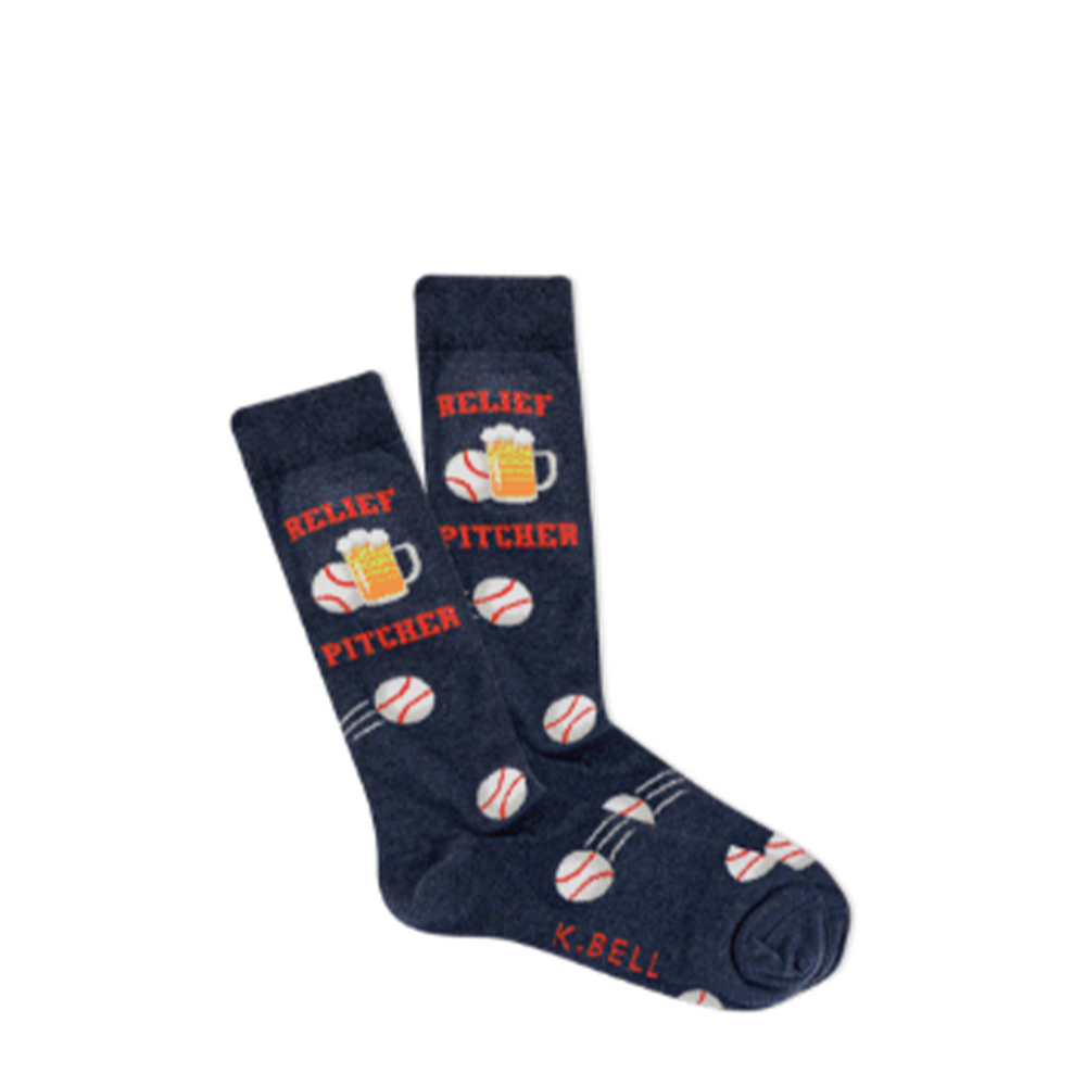K.Bell Men's Graphic Sock - Relief Pitcher – Shoetopia Footwear